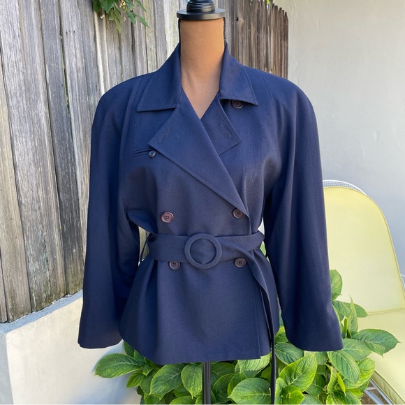 Doncaster | Jackets & Coats | Doncaster Navy Blue Wool Blend Double ...